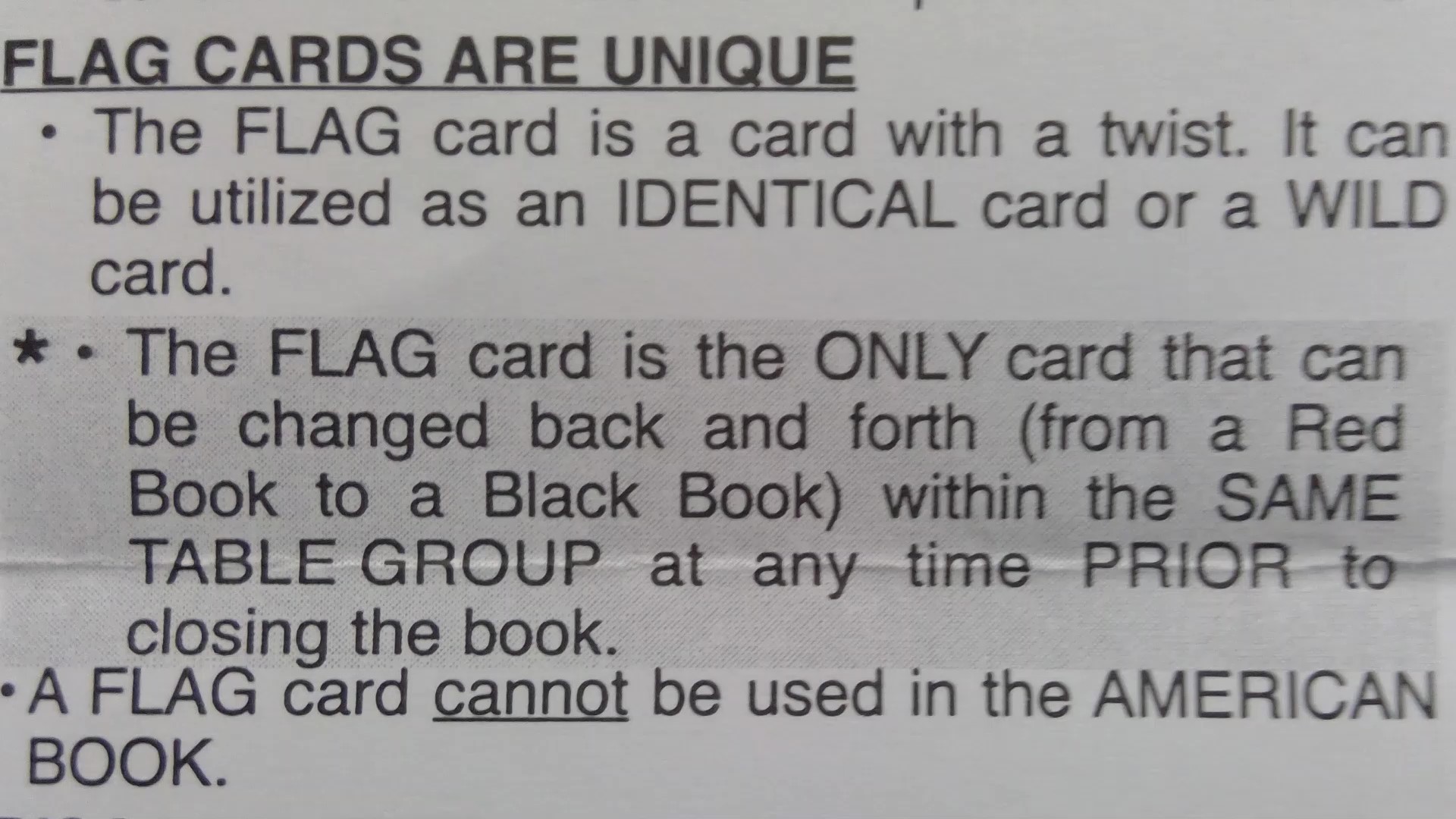 Flag Card Correct Play – American Hand N Foot